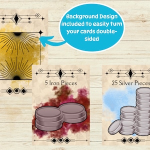 DND Currency Cards [PNG], DND 5e, Dungeon Master Resource, Game Master ...