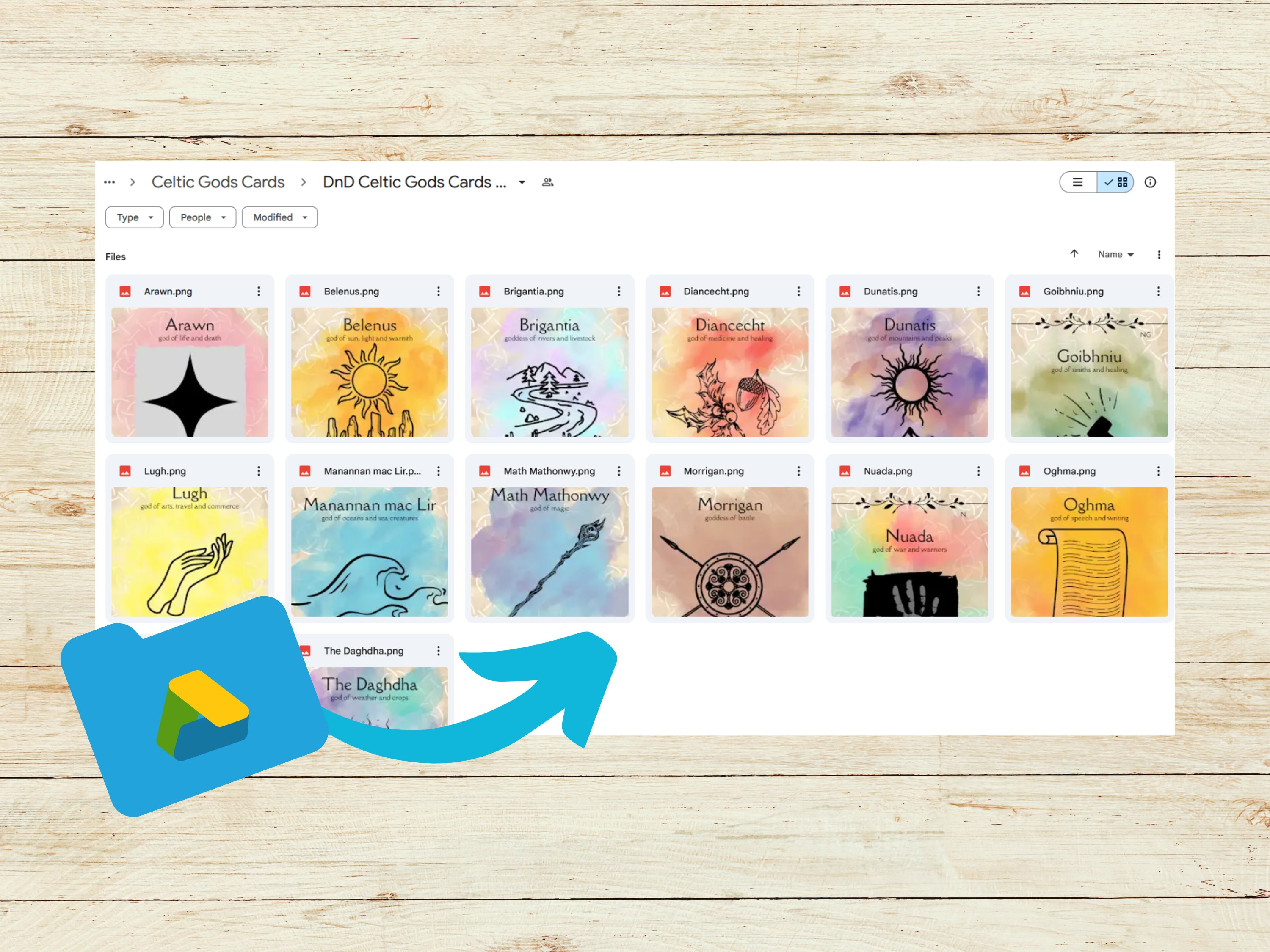 DND Celtic Pantheon Cards [PNG], DND 5e, Dungeon Master Resource, Game ...