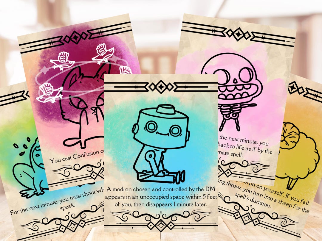 Wild Magic Cards [PNG] - DND 5e, Dungeon Master Resource, Game Master ...