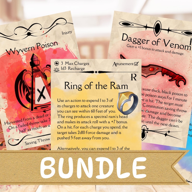 Dnd Item Cards - Etsy