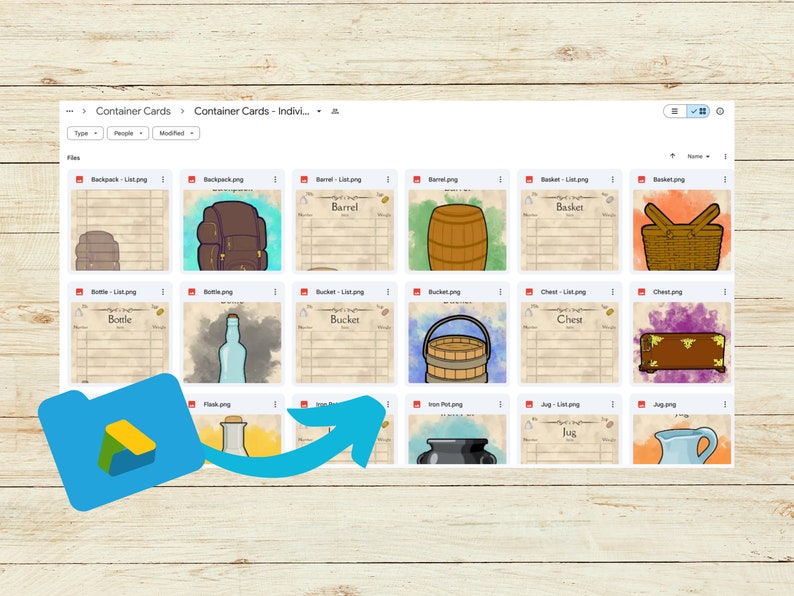 DND Container Cards PNG, DND 5e, Dungeon Master Resource, Game Master ...