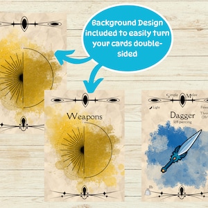 DND Weapon Cards PNG, DND 5e, Dungeon Master Resource, Game Master ...