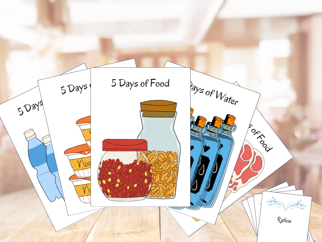 DND Ration Cards, DND 5e, Dungeon Master Resource, Game Master Resource ...