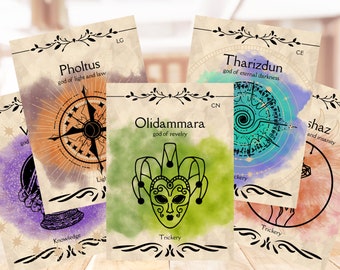 DND Dragonlance Gods Cards [PNG], DND 5e, Dungeon Master Resource, Game ...