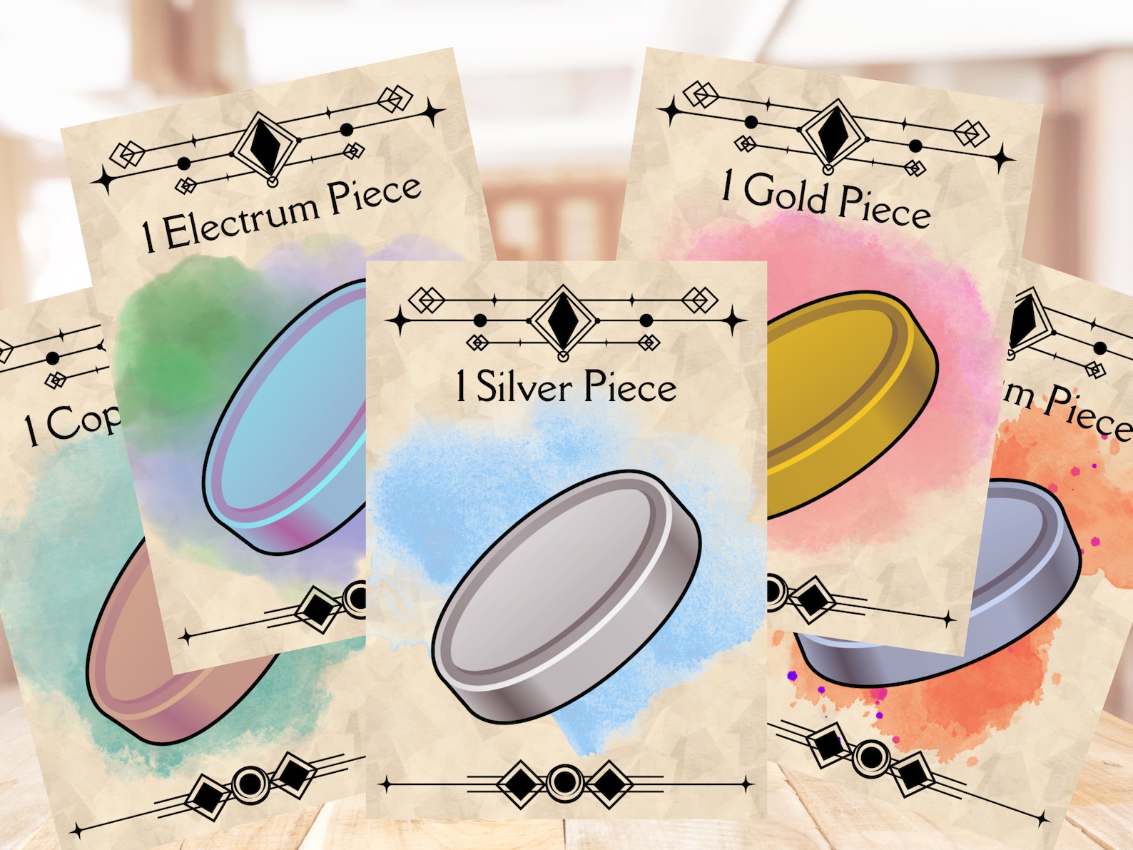 DND 5e Currency Cards: Printable Coin Tokens (digital Download) - Etsy