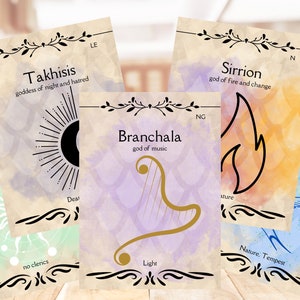 DND Dragonlance Gods Cards [PNG], DND 5e, Dungeon Master Resource, Game ...