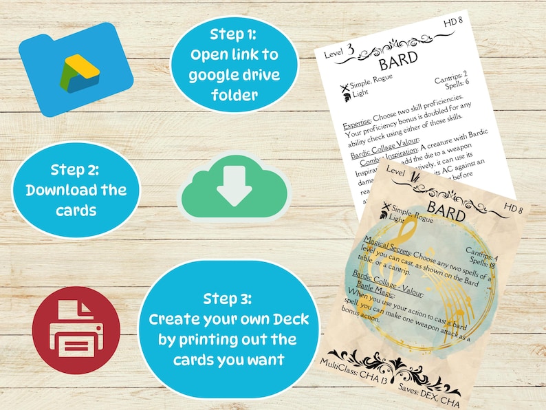 DND Bard Class Cards [PNG] - DND 5e, Players' Resource, Game Master ...