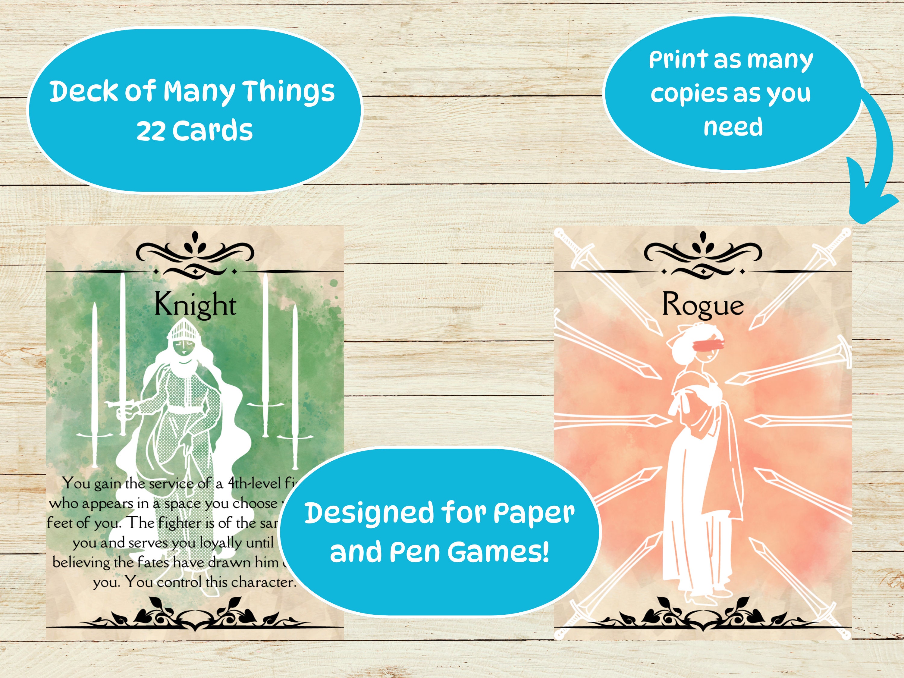 Deck of Many Things PNG Lady Luck Deck, DND 5e, Dungeon Master Resource ...