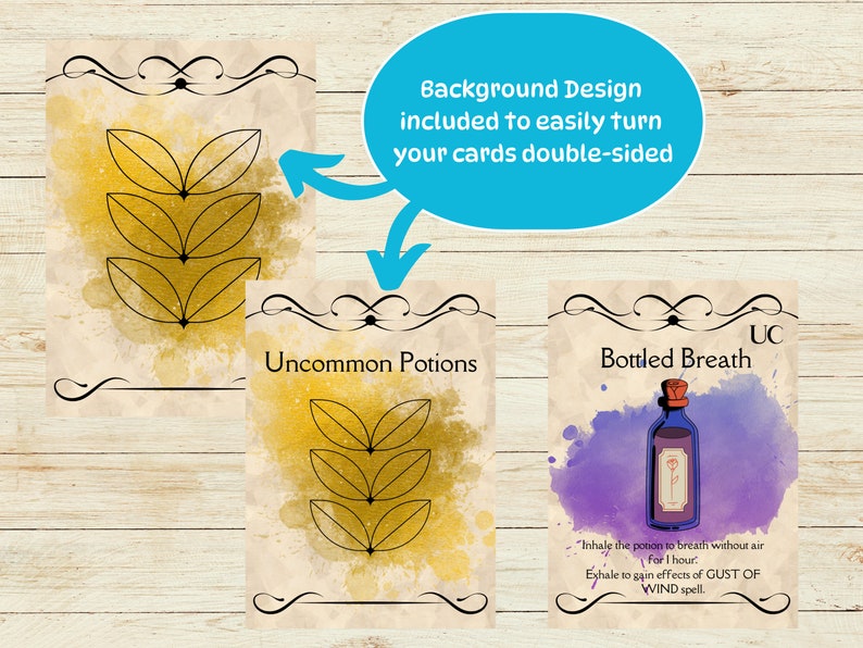 DND Potion Cards PNG, DND 5e, Dungeon Master Resource, Game Master ...