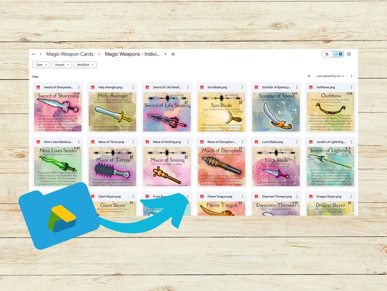 DND Magic Weapon Cards PNG, DND 5e, Dungeon Master Resource, Game ...