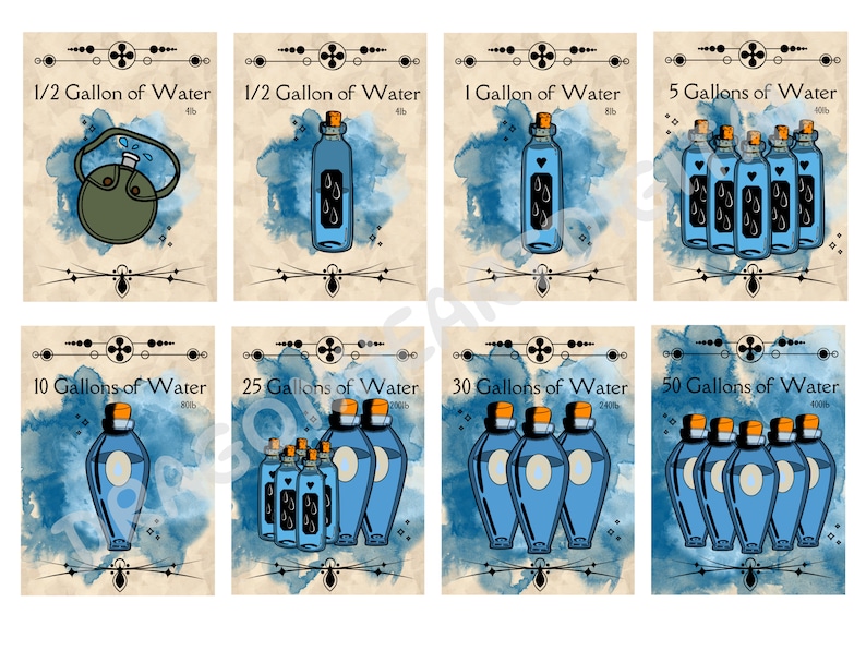 DND Ration Cards PNG, DND 5e, Dungeon Master Resource, Game Master ...