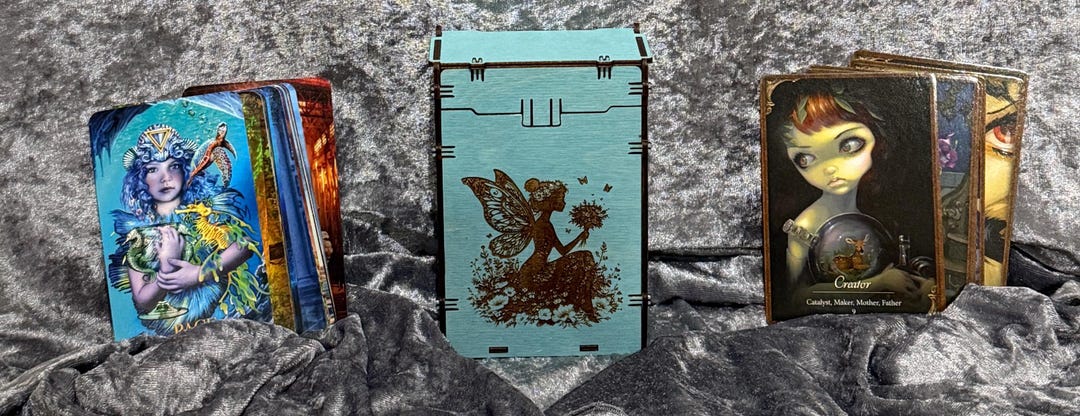 Custom XL Tarot & Oracle Card Box. Holds up to 4x6 Cards. - Etsy