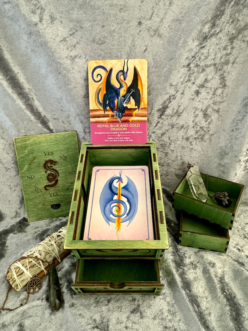 Handmade Tarot Deck Box: Pendulum Board & Card Stand - Etsy