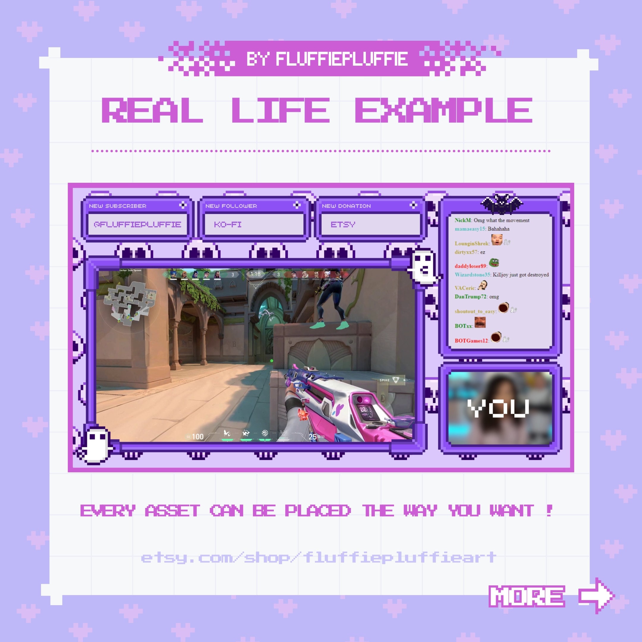 Spooky Stream Overlay Set for Twitch | Pixel Art Stream Assets ...