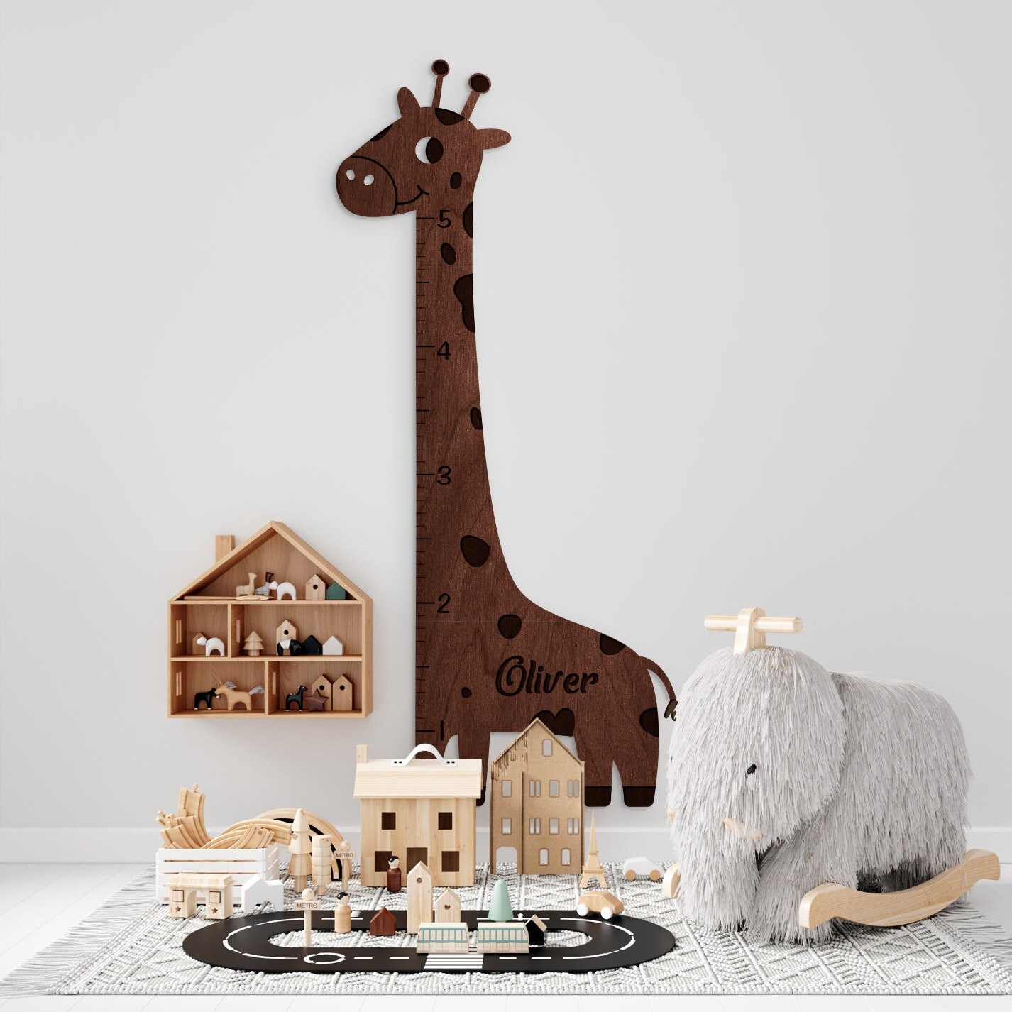 Giraffe Growth Chart, Personalized Growth Chart for Kids, Kids Growth ...