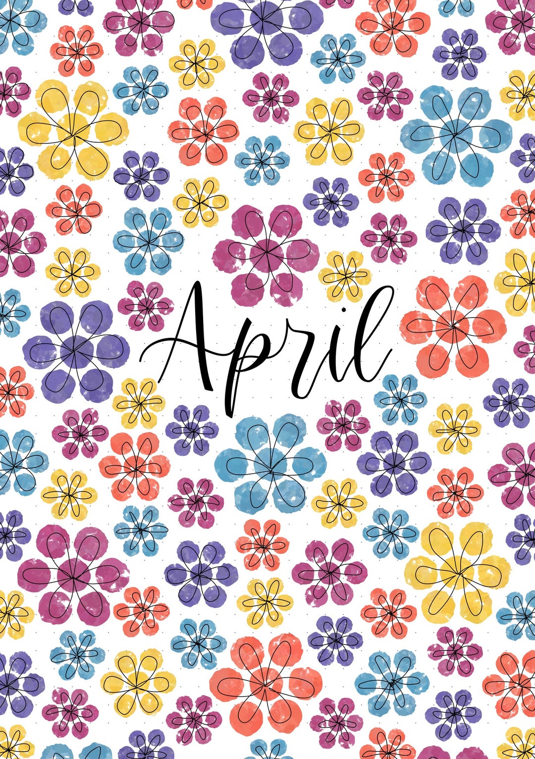 2024 April Bullet Journal Print - Etsy