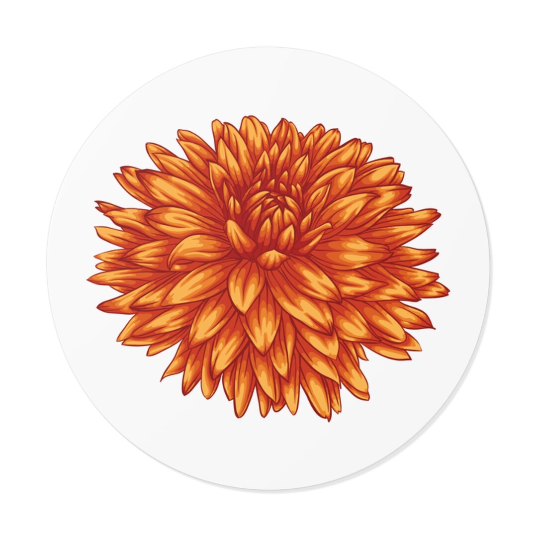 Chrysanthemum Sticker Laptop Sticker for Waterbottle Stickers ...