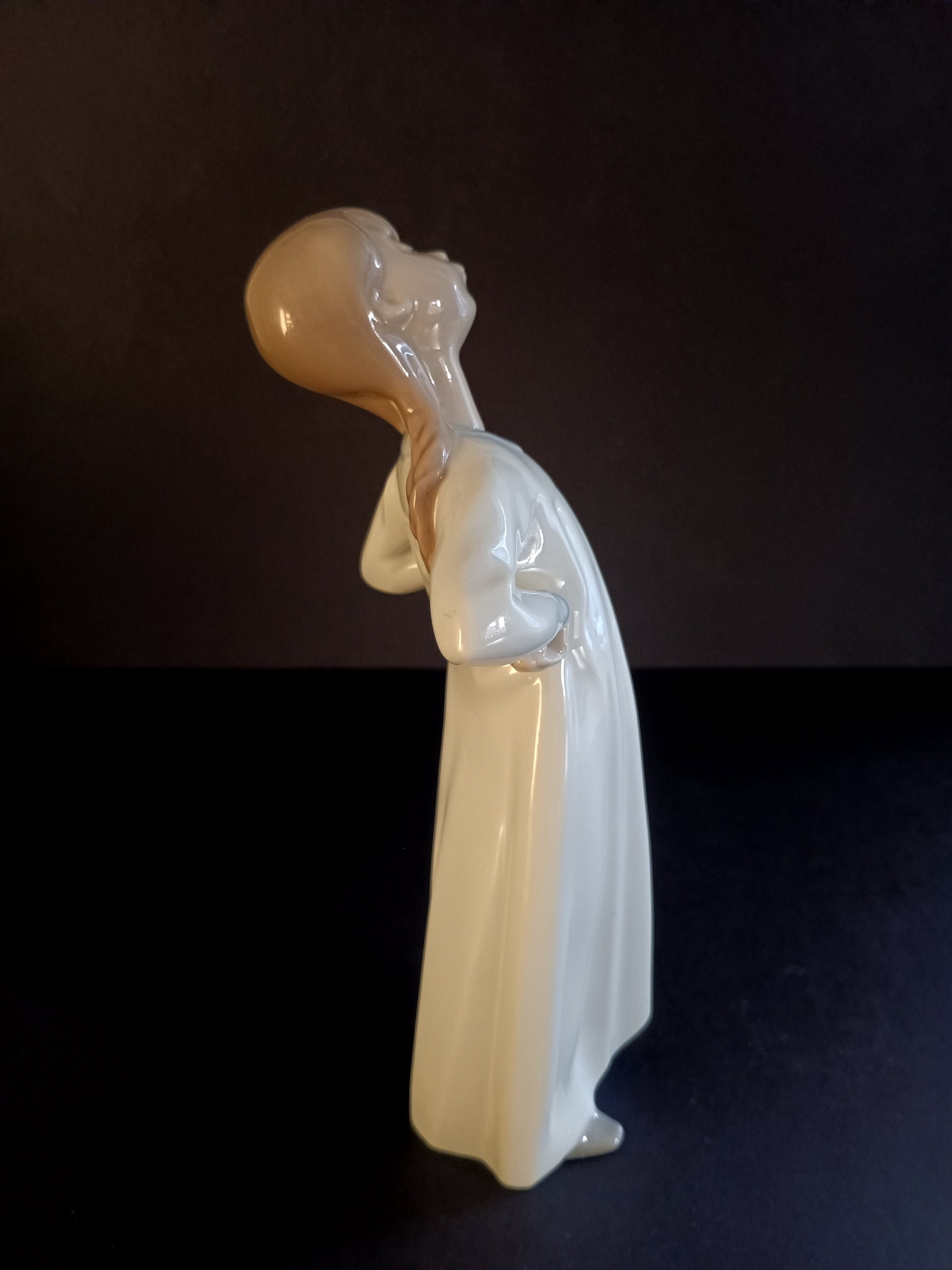 Vintage Lladro Figurine Girl Stretching in Night Gown Spain very Rare ...