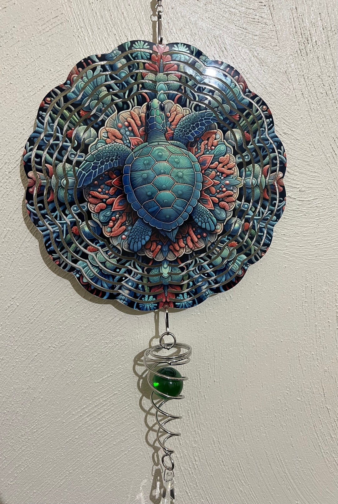 Sea Turtle Wind Spinner With Tail 8 Inch - Etsy