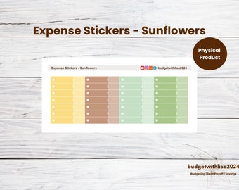 8.5 X 11 PEACH Expense Tracking Stickers - Etsy