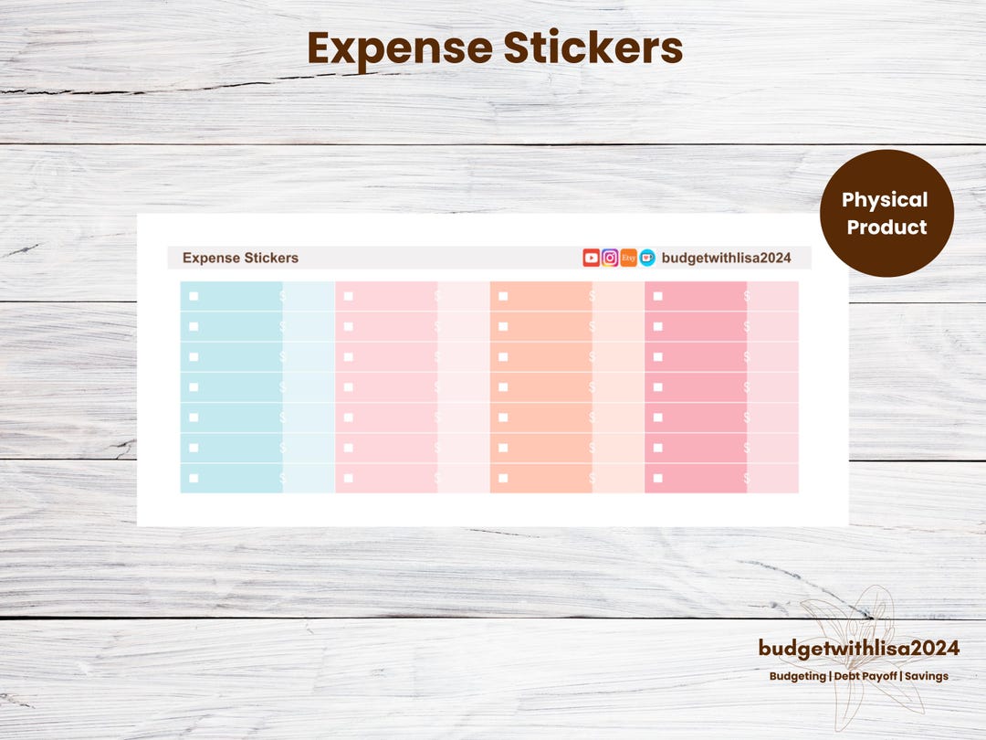 February 2025 Expense Tracking Stickers Budget Stickers - Etsy