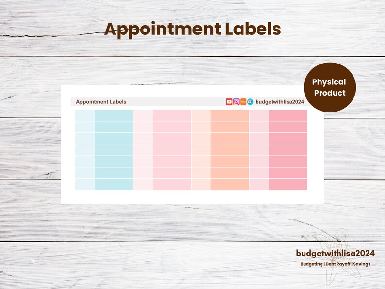 February 2025 Appointment Labels Budget Stickers - Etsy