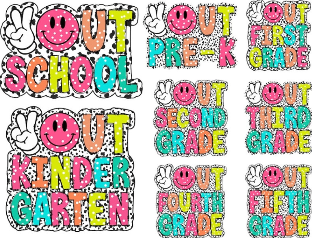 Peace Out School Png, Last Day of School Png, End of School Png ...