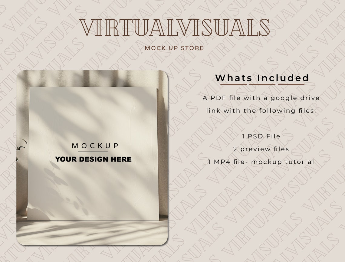 Square PSD Frame Mockup | Template for Art Display | Simple Frame PSD ...