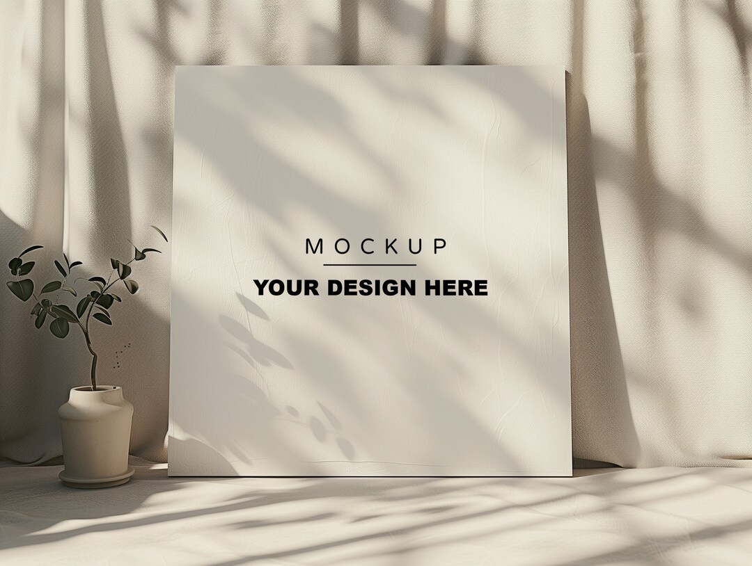 Square PSD Frame Mockup | Template for Art Display | Simple Frame PSD ...