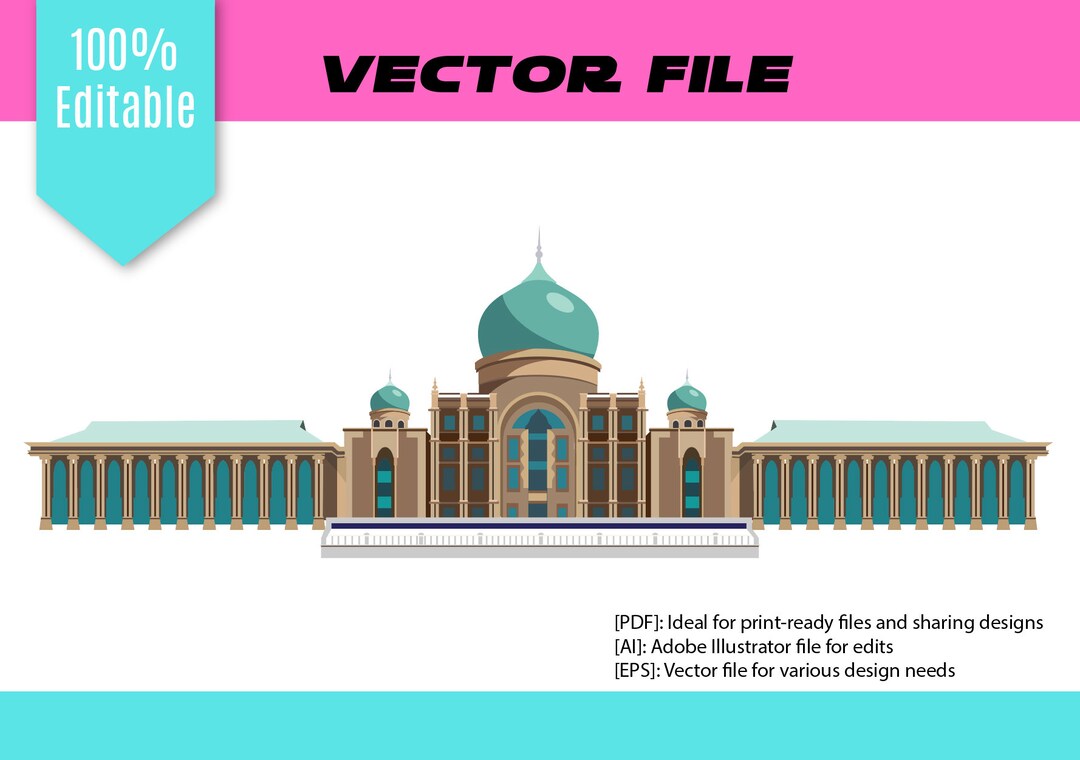 Vector Handmade Putrajaya Buildings for You to Use in Your Projects. - Etsy