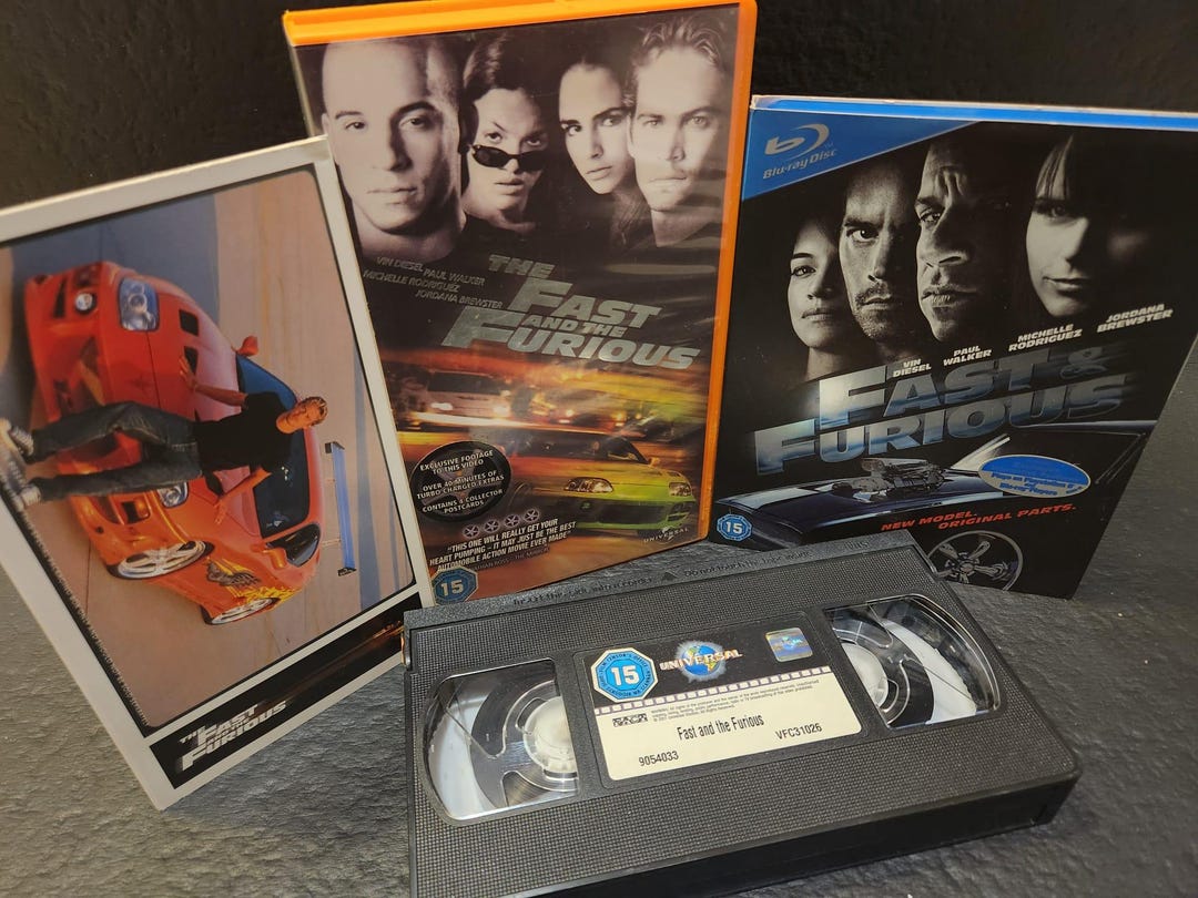 Rare 'the Fast and the Furious' VHS Plus Collector's Cards With Blu-ray ...