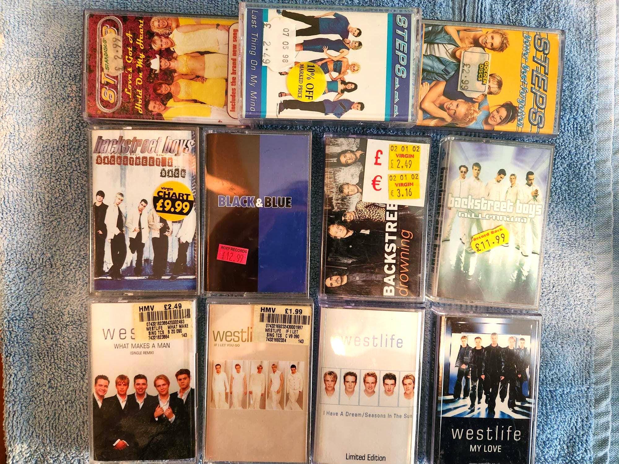 Rare Backstreet Boys, Westlife, Steps Cassette Tapes Bundle (11 in ...