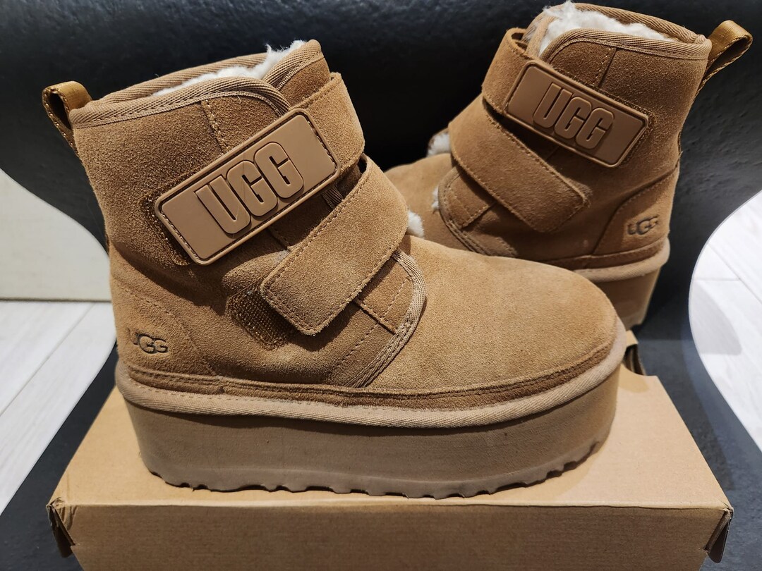 Rare Ugg Neumel Platform Boots With Velcro - Etsy
