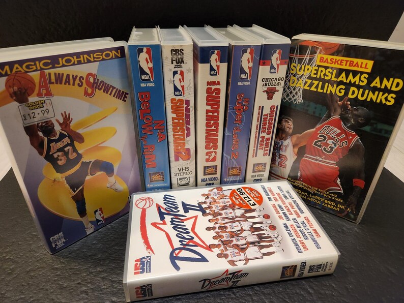 Super Rare NBA VHS Collection With Sealed Basketball Cards - Etsy