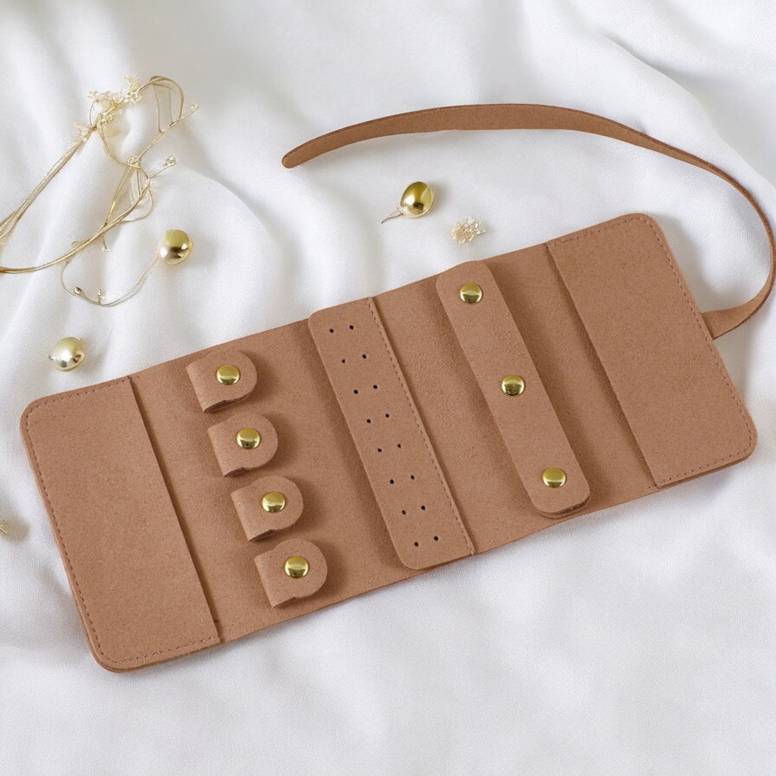 Trendy Portable Jewellery Roll, Rollable Jewellery Organiser, Foldable ...