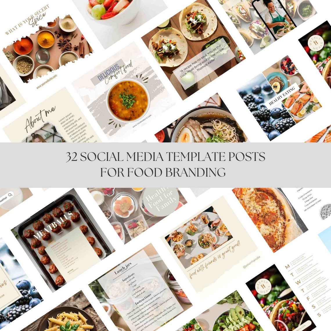 Food Instagram Posts, Healthy Eating Recipe Branding, Dietician ...