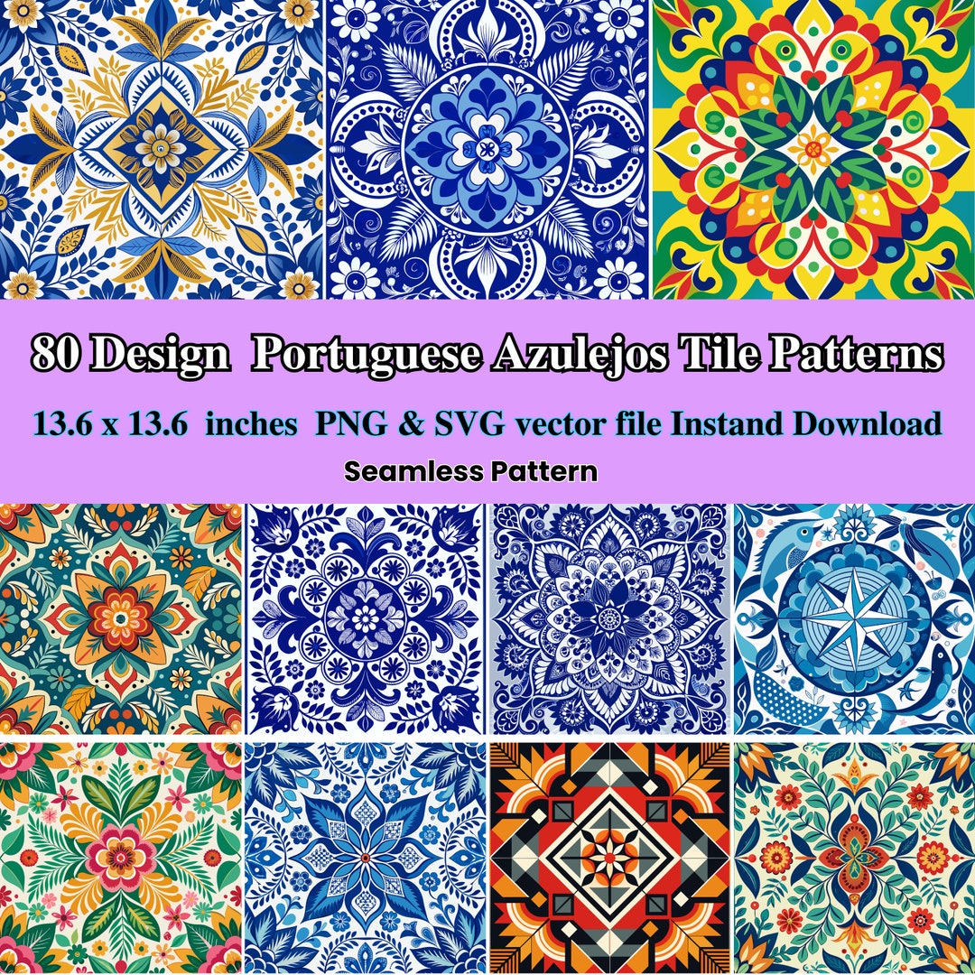 Portuguese Azulejos - Traditional Blue and White Ceramic Tile Patterns ...