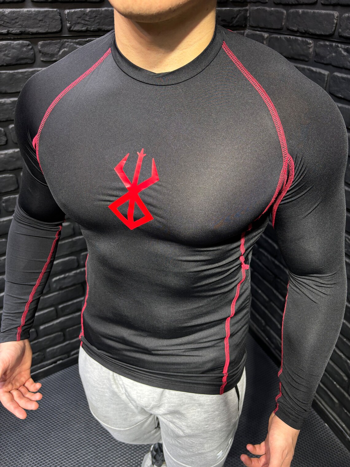 High Quality Man Compression T-shirt Berserk Anime Long Sleeve Gym ...