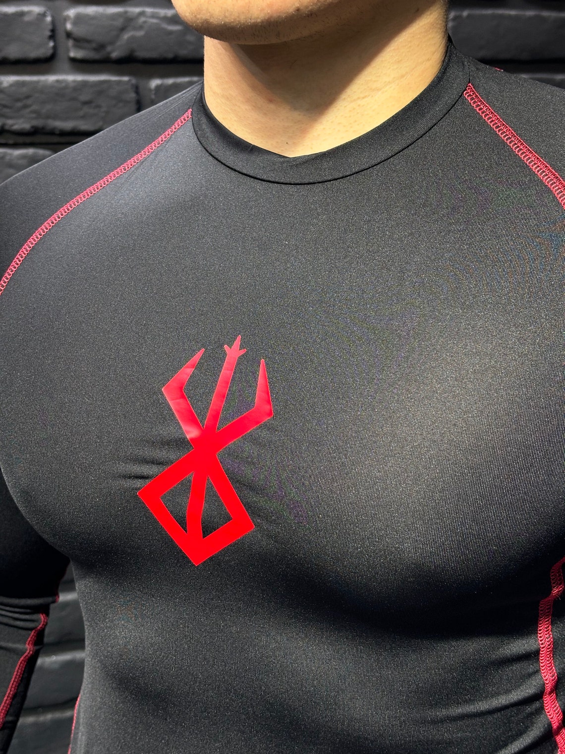 High Quality Man Compression T-shirt Berserk Anime Long Sleeve Gym ...