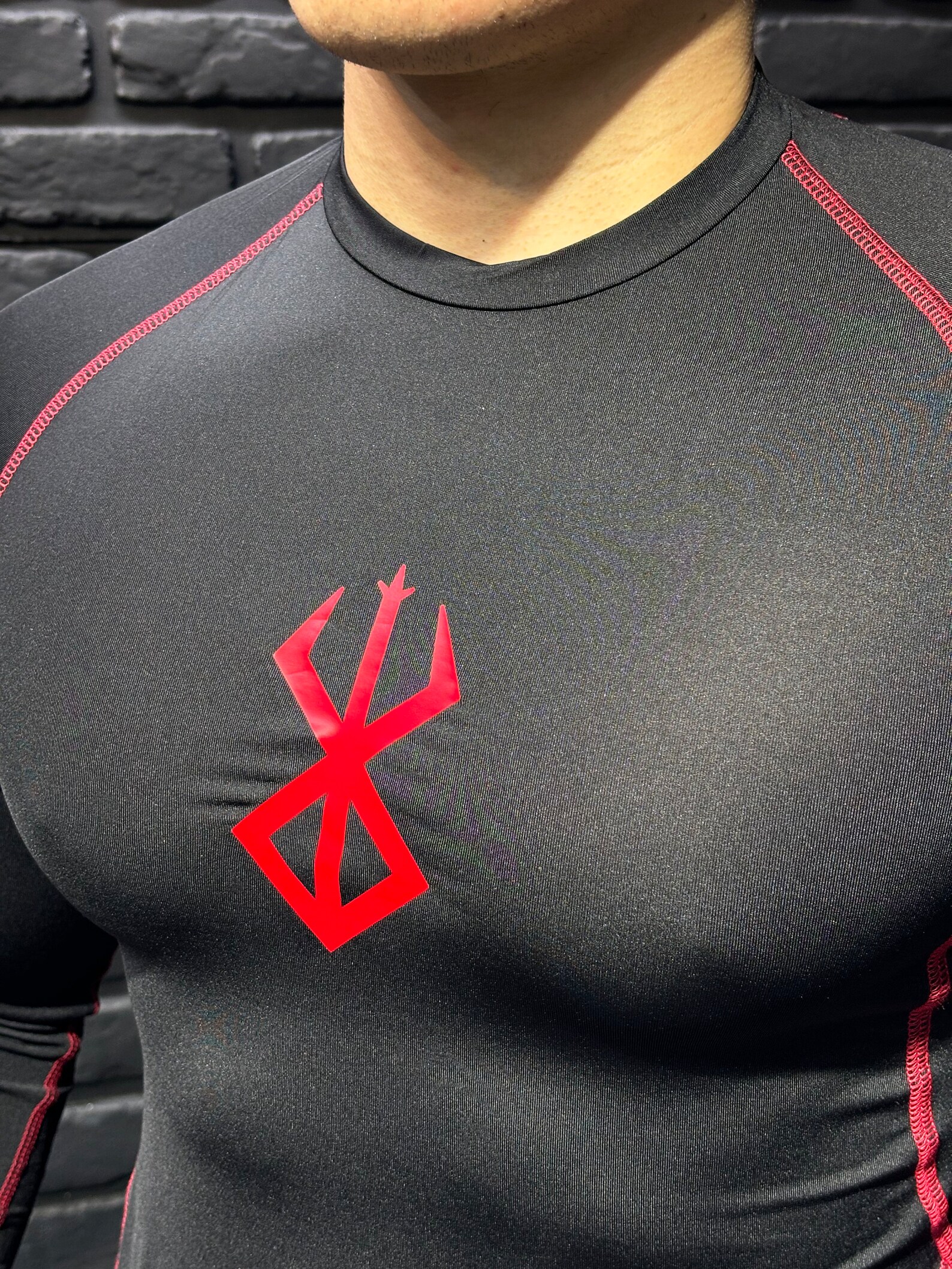 High Quality Man Compression T-shirt Berserk Anime Long Sleeve Gym ...