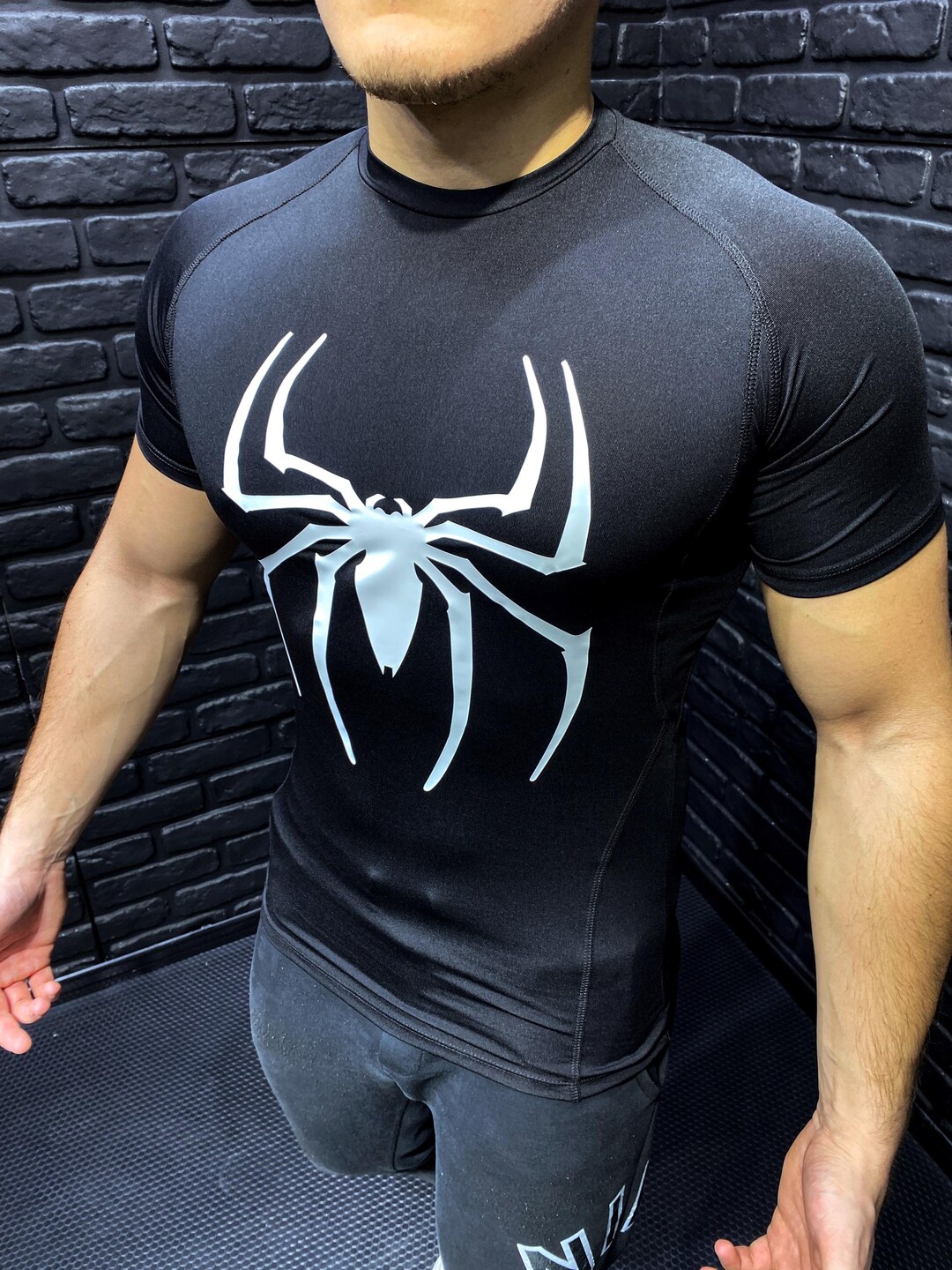 High Quality Man Compression T-shirt Spiderman Long Sleeve Gym Fitness ...