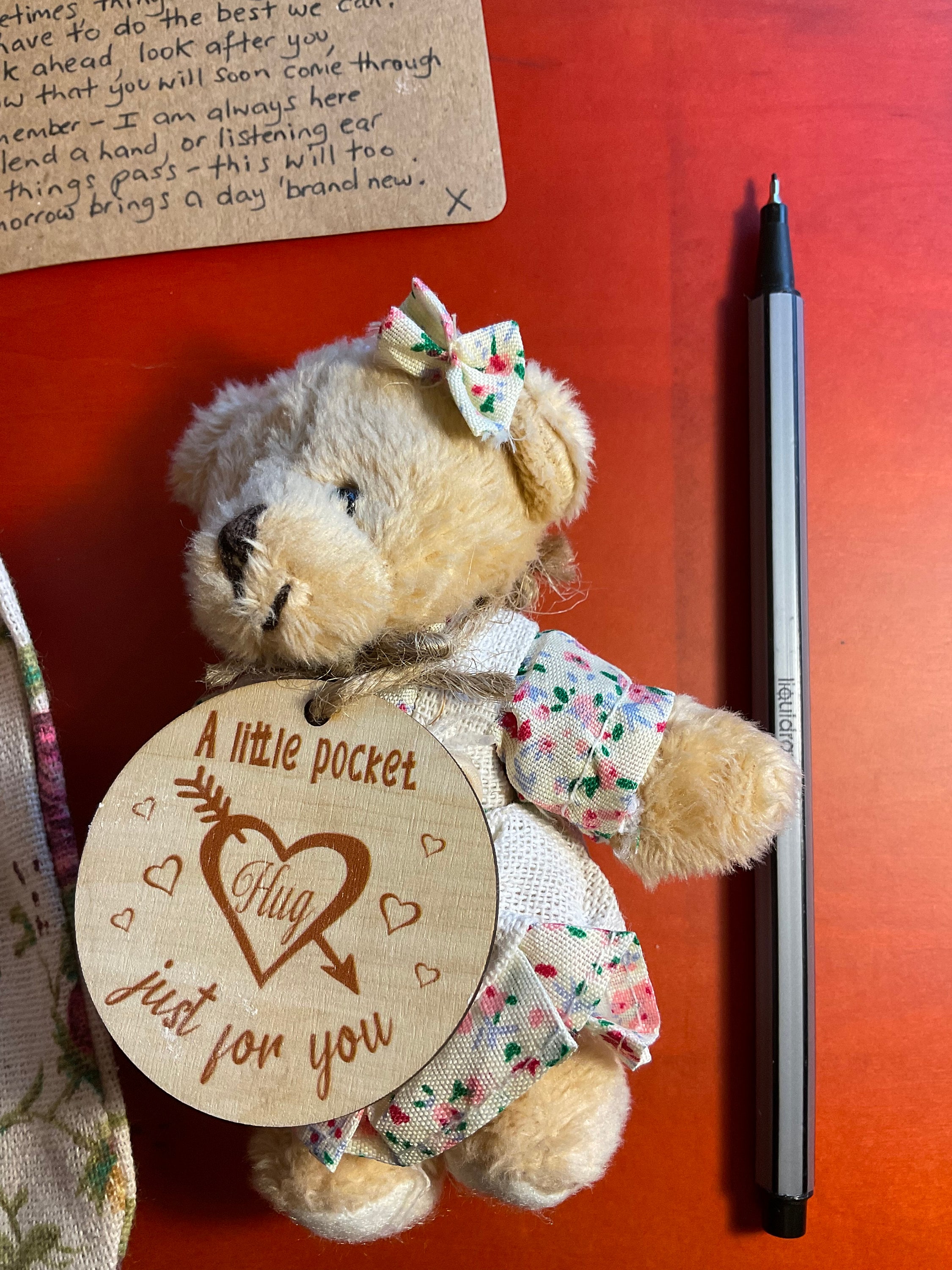 Pocket Bear Hug Gift Box: Handwritten Poem, Caring Support - Etsy UK