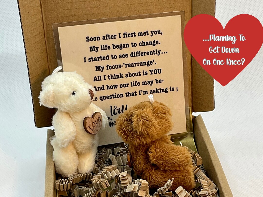 Marriage Proposal Teddy Bears With 'will You Marry Me' Rhyme - Etsy