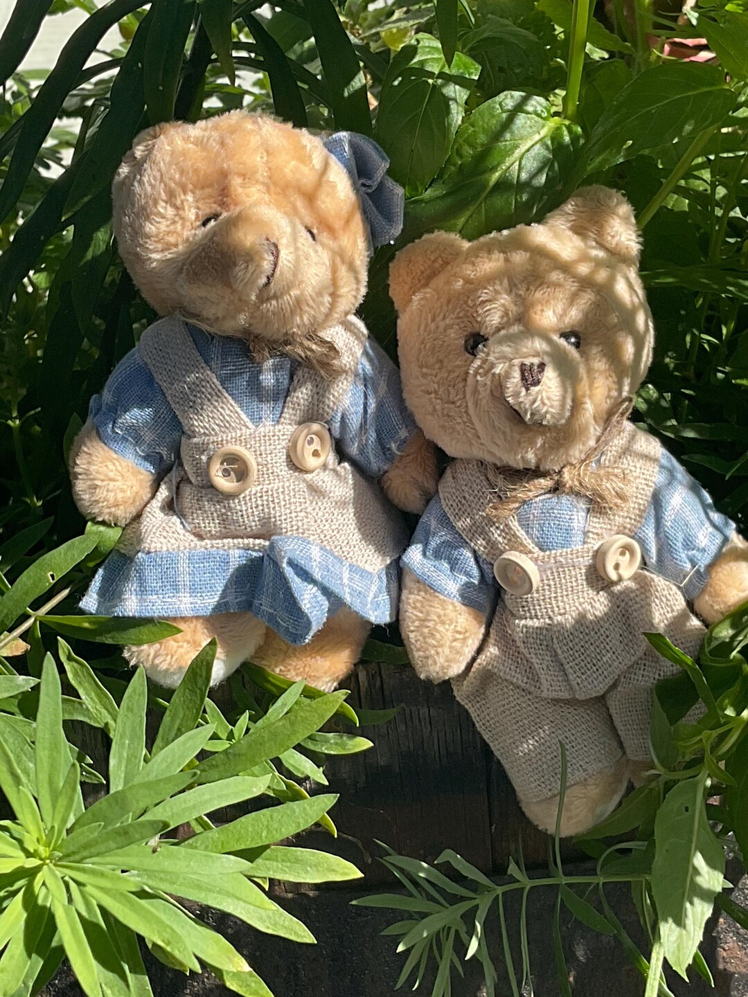 Twin Teddy Bear Welcome Gift: Blue & White Nursery Decor - Etsy