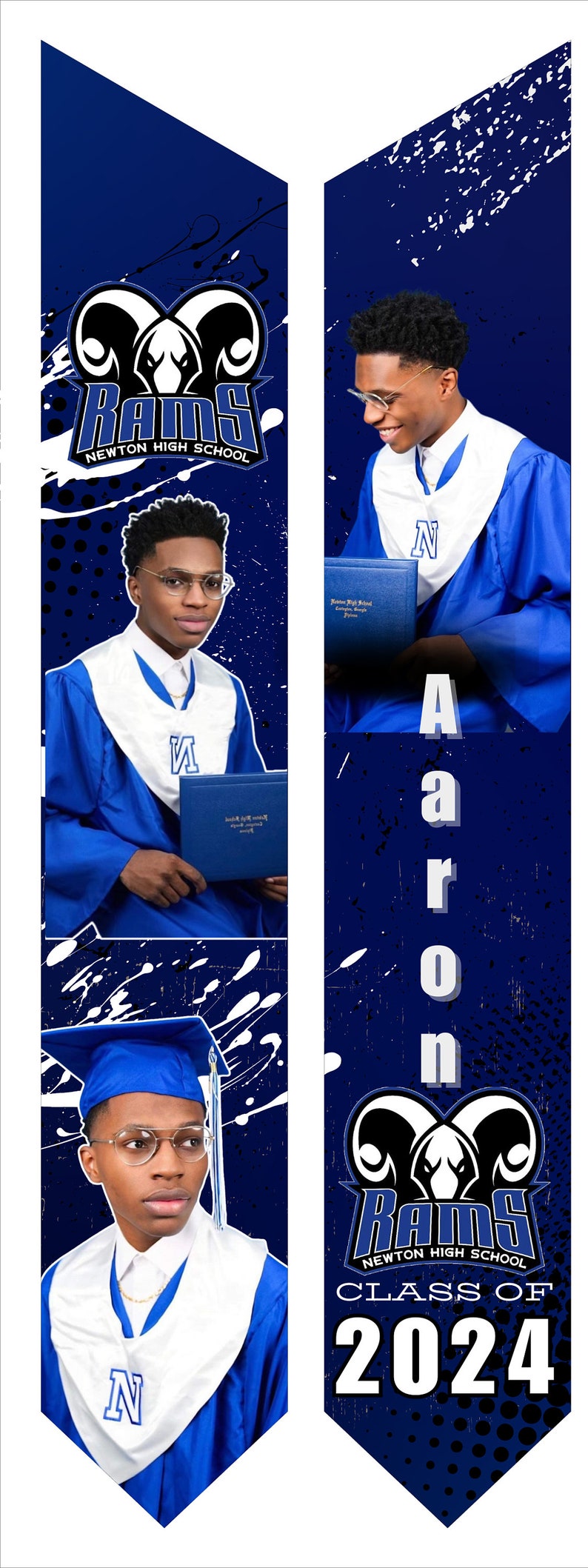 Editable Graduation Stole CANVA ONLY - Etsy