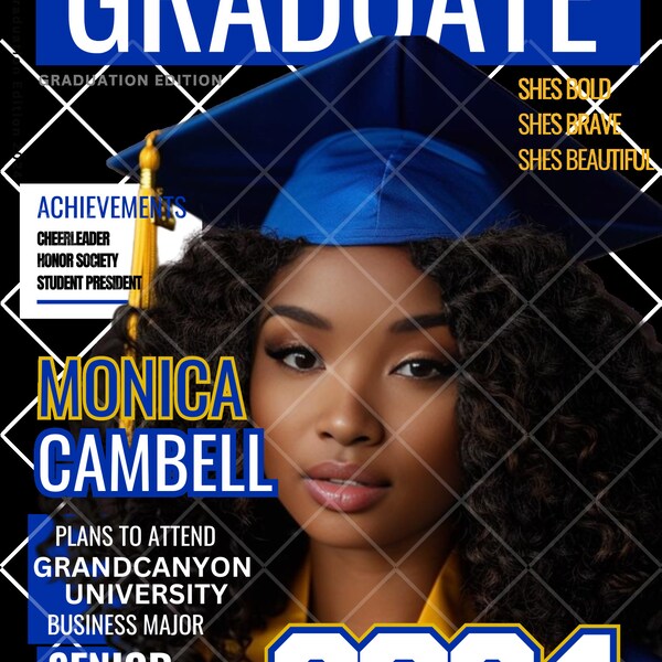 Canva Editable Magazine Cover - Etsy