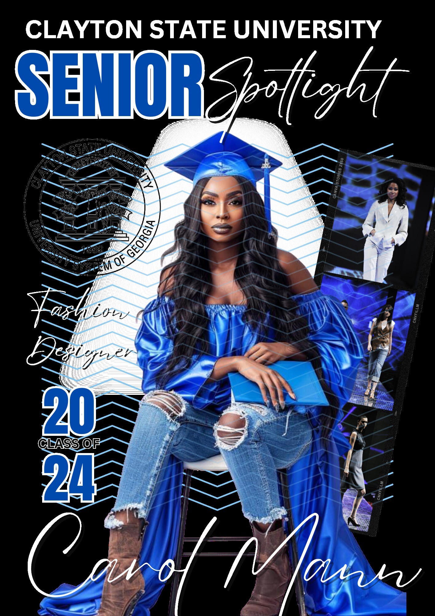 Editable Graduation Magazine Cover CANVA ONLY - Etsy