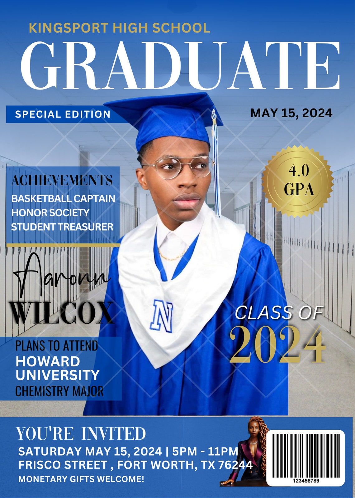 Editable Graduation Invitations (CANVA ONLY) - Etsy