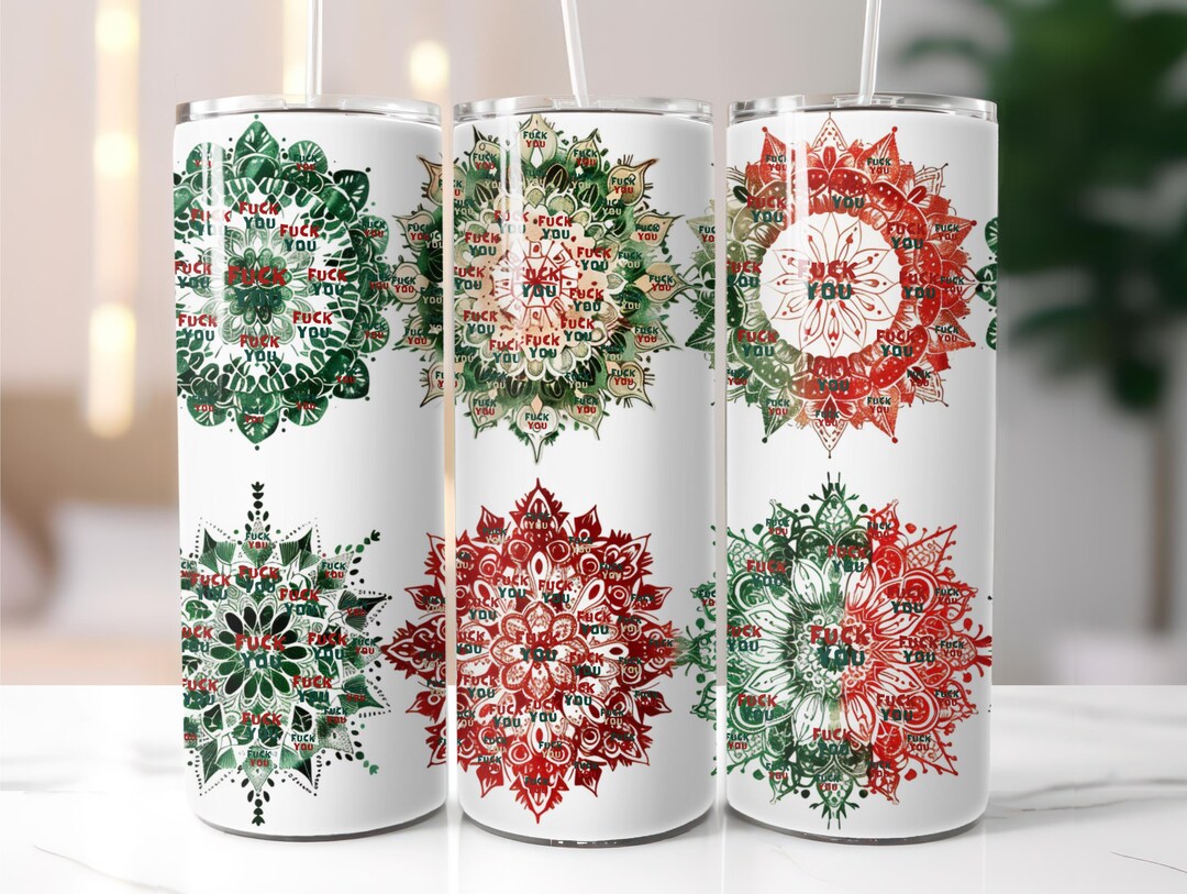 Christmas Gift Hidden Cuss Swear Words Tumbler Wrap, 20 Oz Skinny ...