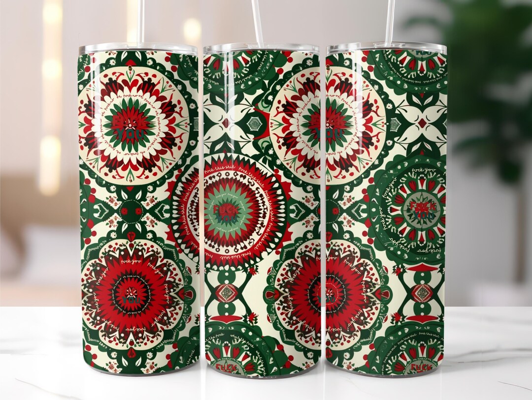 Christmas Gift Hidden Cuss Swear Words Tumbler Wrap, 20 Oz Skinny ...